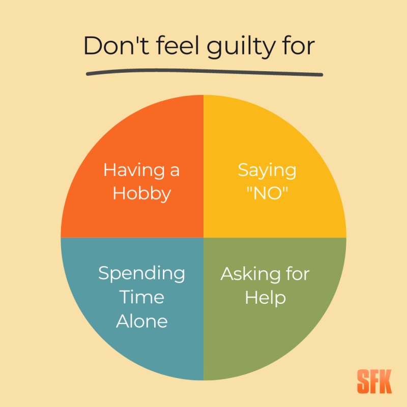 Don't feel guilty to...