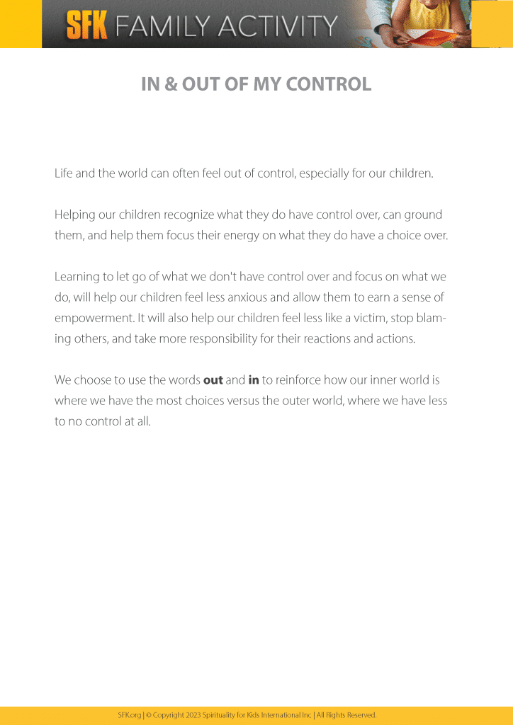 Helping Children Learn What is In & Out of Their Control - SFK ...