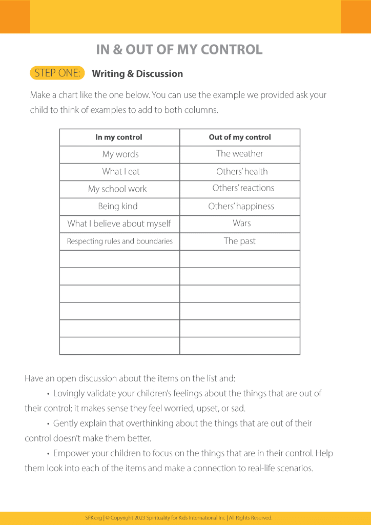 Helping Children Learn What is In & Out of Their Control - SFK ...